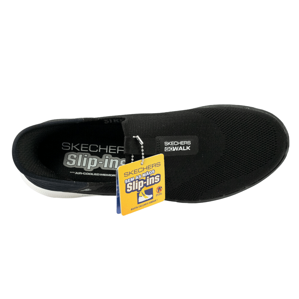 Tênis Skechers 216278 Go Walk 6 Easy On com tecnologia Slip-ins Preto ...