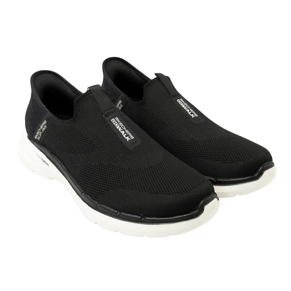 Tênis Skechers 216278 Go Walk 6 Easy On com tecnologia Slip-ins Preto ...