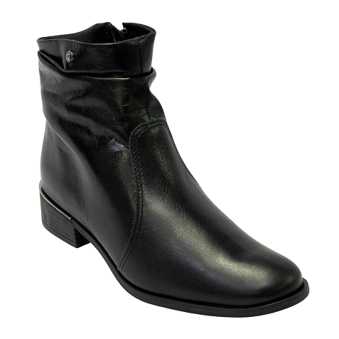 Bota Ramarim 2453103 Couro Natural Preto - Islen Calçados
