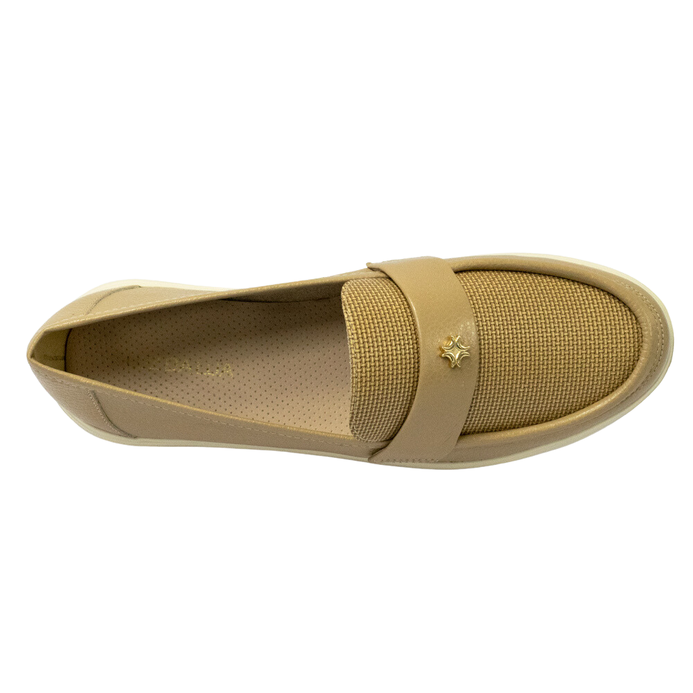 Sapato Luz da Lua 56150009 Loafer em Couro Natural New Ridge Sândalo ...